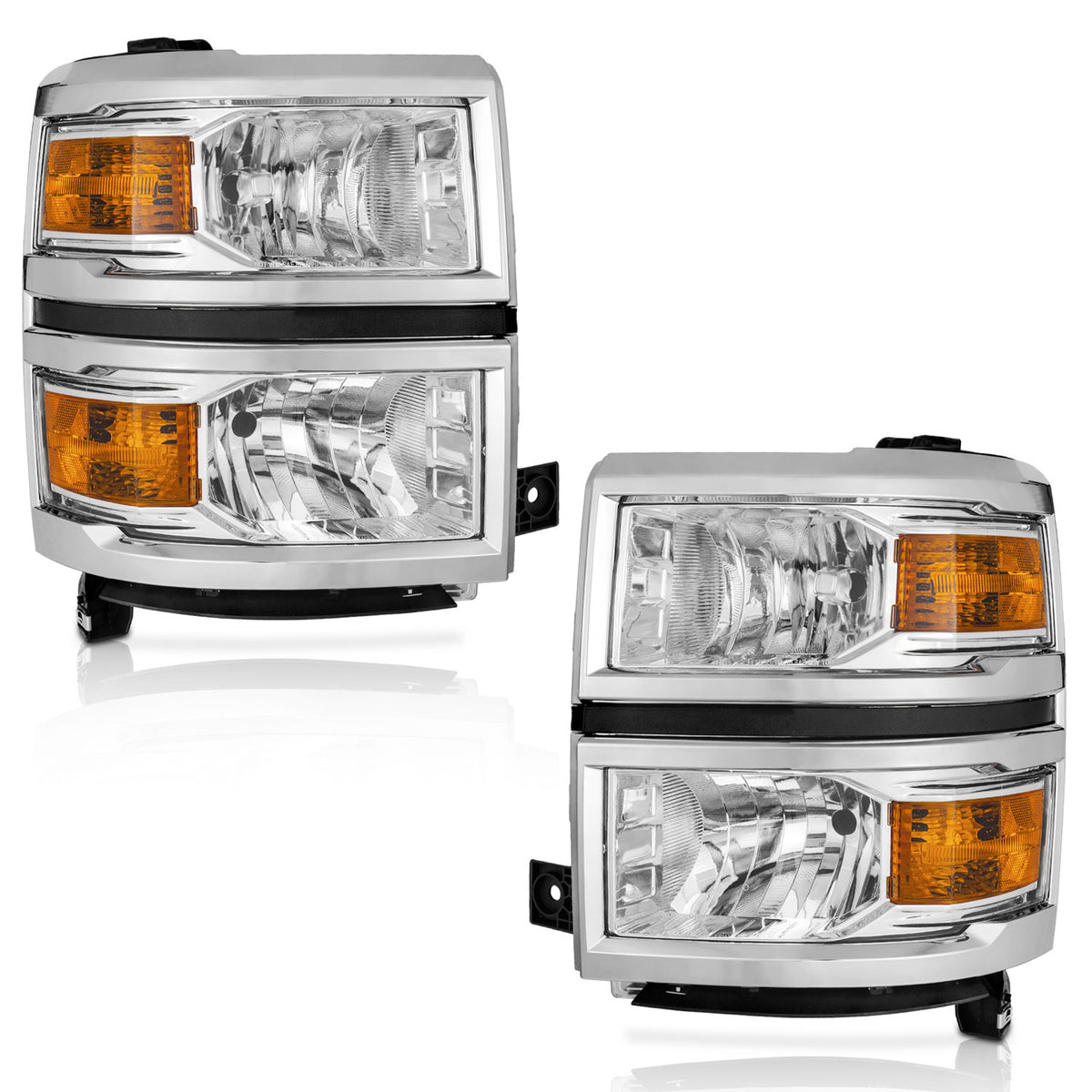 For 2014-2015 Chevrolet Silverado 1500 Headlights(Chrome) — WEELMOTO